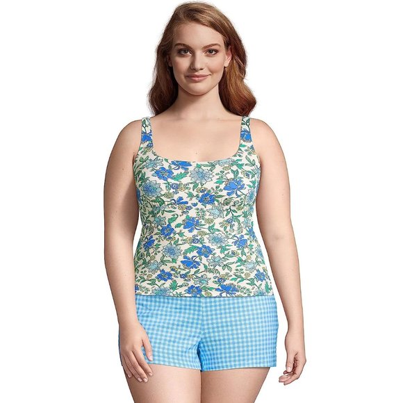 Lands' End | Swim | Nwt Lands End Womens Square Neck Underwire Tankini ...